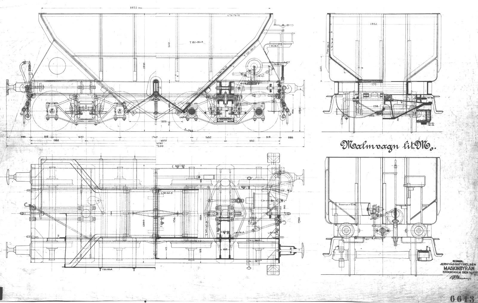 SJ litt Mo, senare LKAB, med omvända hjul på ritning - 2008 - 2023 års ...