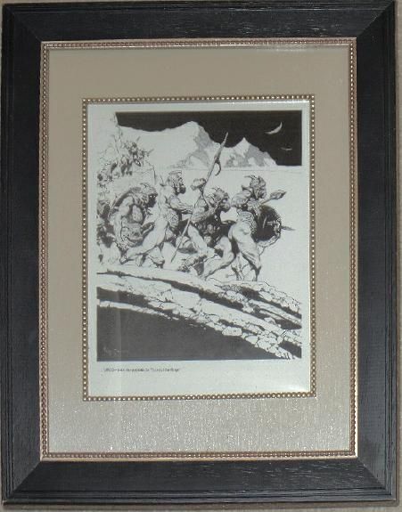 FRAMED FRANK FRAZETTA ORCS TOLKIEN ART ~ READY 2 HANG FROM LORD OF THE ...