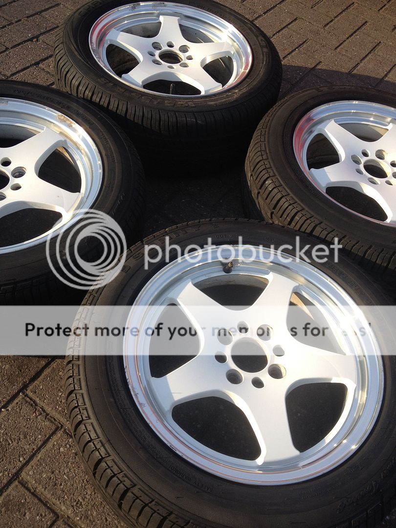 Rota SlipStreams 15" 4x100 White with Shiny Rims... | Driftworks Forum